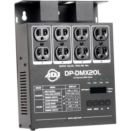 Adj 4 Channel DMX Dimmer Pk DP-DMX20L | Zoro